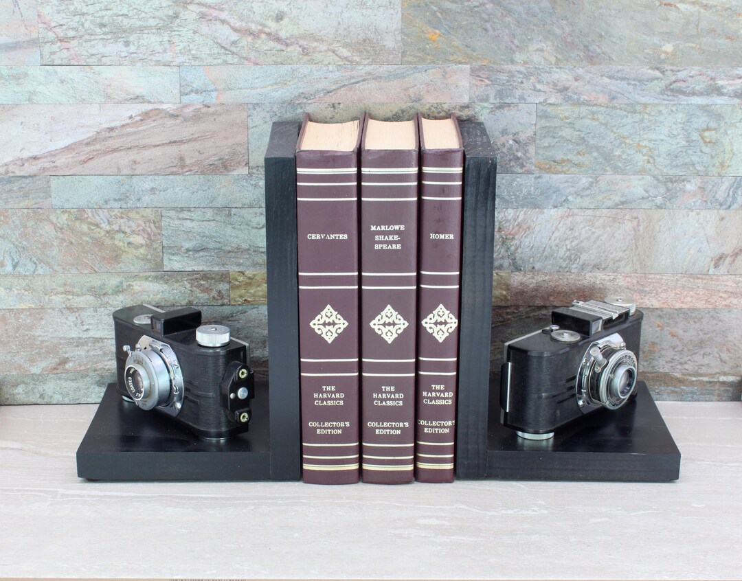 Antique Decorative Bookends 2 Argus A Cameras, DVD Holder, Ecofriendly ...