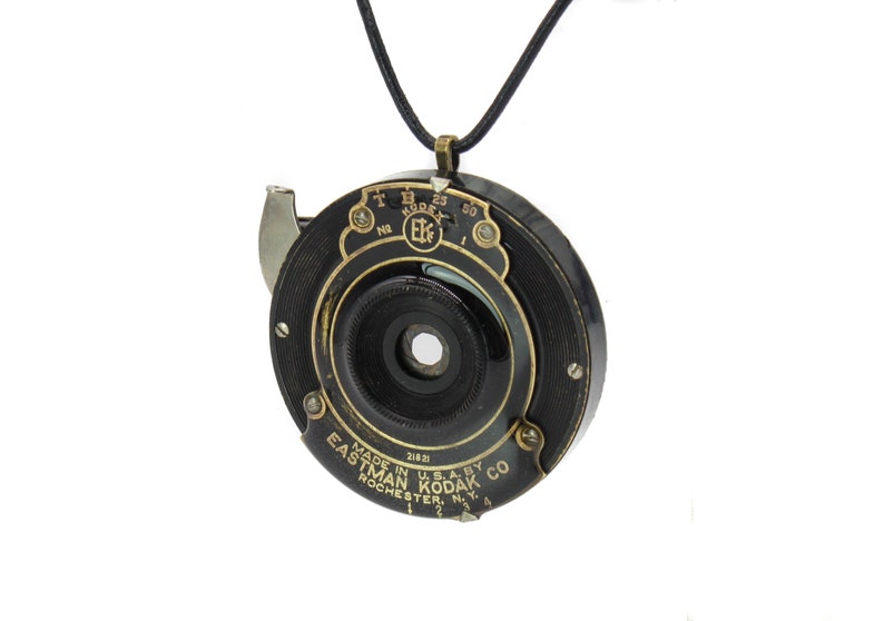 Vintage Camera Lens Pendant Necklace: Upcycled Kodak Steampunk Jewelry ...