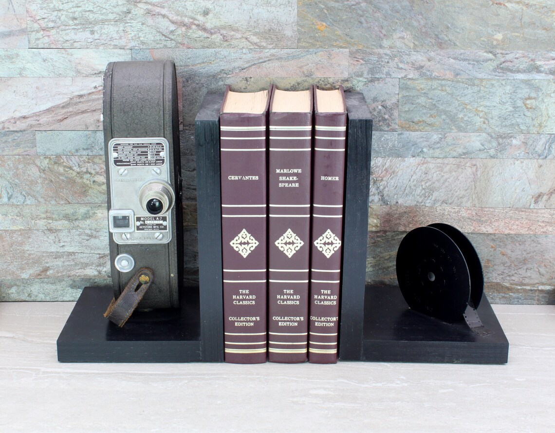 Vintage 16mm Camera Bookends Keystone Model A7 DVD Holder - Etsy