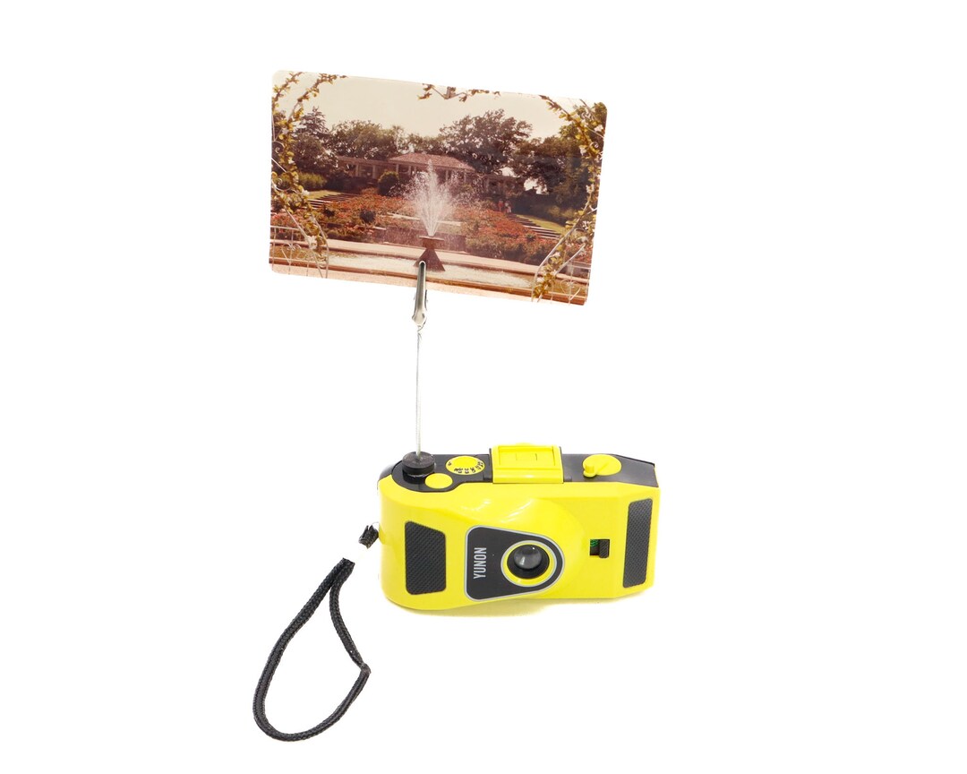 Vintage Camera Photo Holder, Yellow 35mm Camera, Wedding Name Card ...