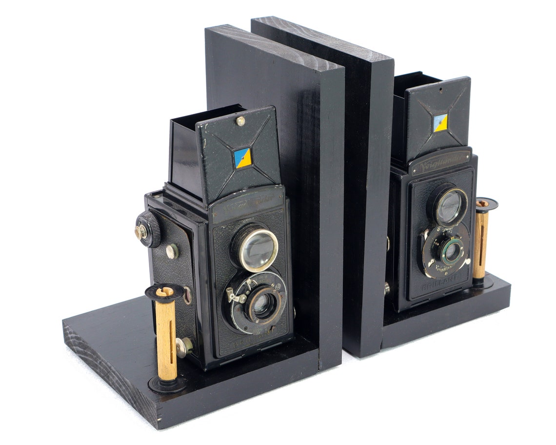 Vintage Voigtländer Camera Bookends: Upcycled Movie Room Decor - Etsy