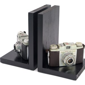 2 Kodak Pony Cameras, Antique Vintage Wooden Decorative Bookends, DVD ...