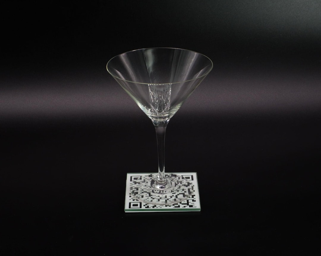Personalized Wi-fi QR Code Glass Coaster, Guest House Coasters, Airbnb ...