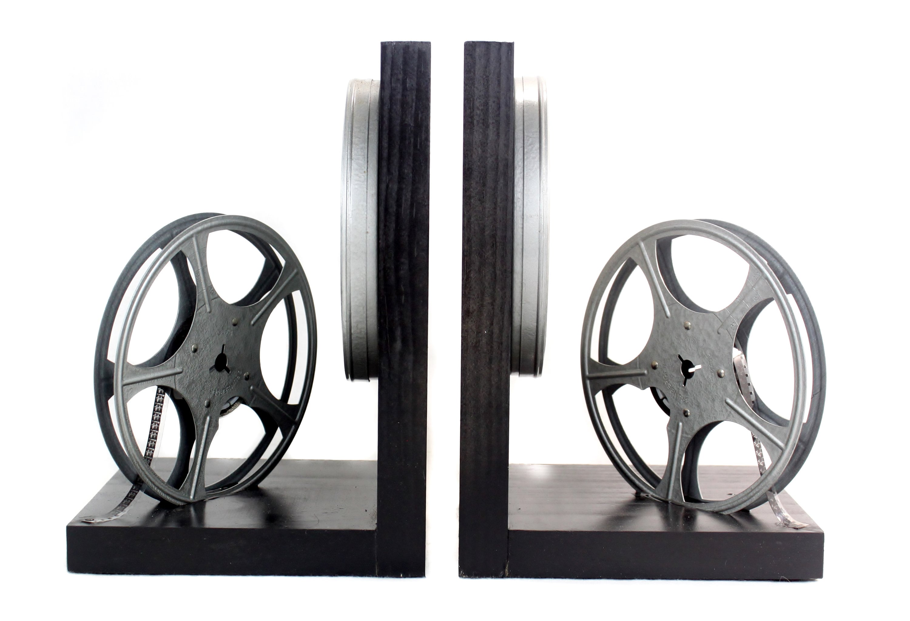 Vintage 8mm Film Reel Bookends DVD Holder Movie Room Home | Etsy
