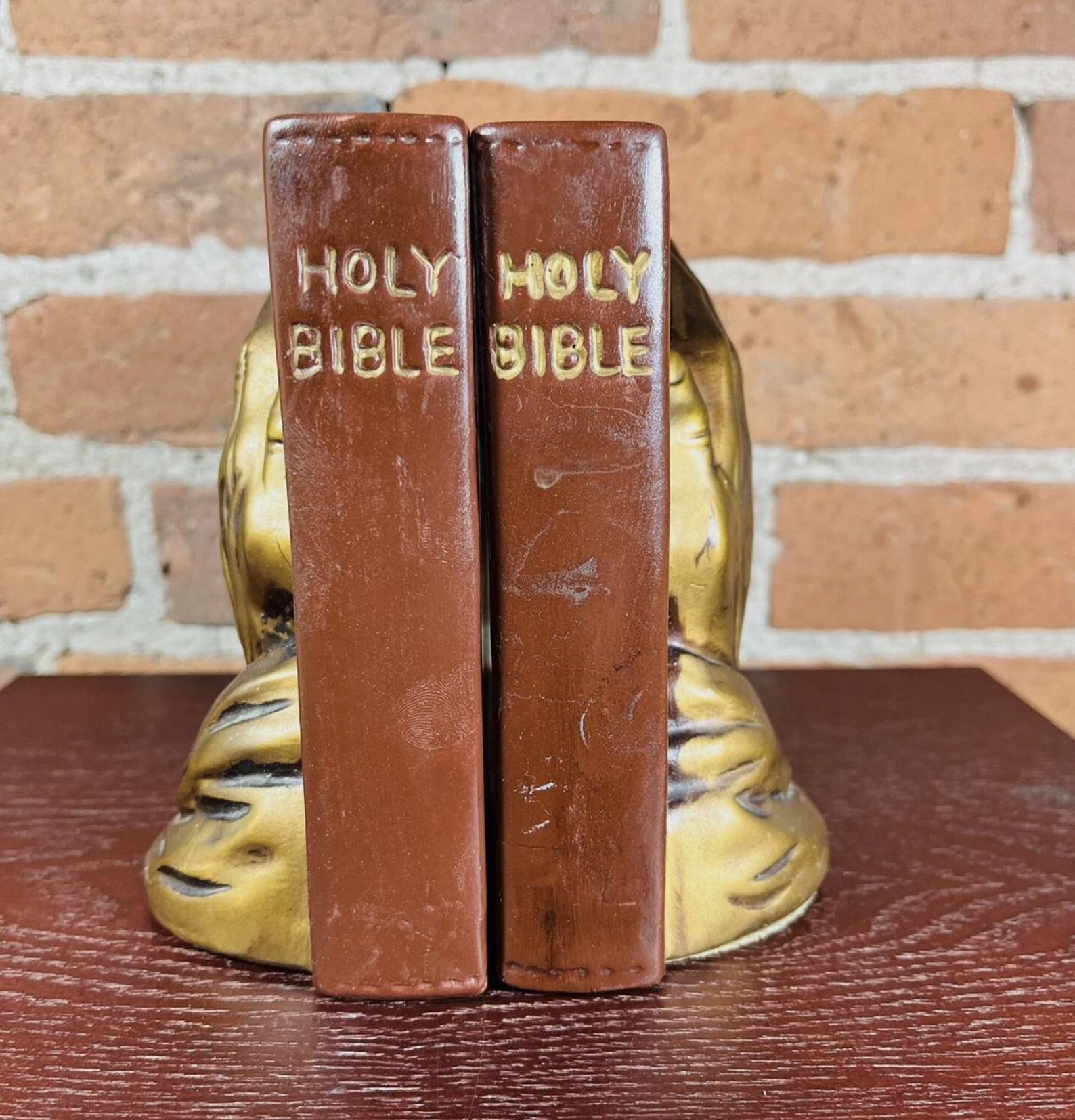 Vintage Praying Hands Bookends, Holy Bible Bookends, Ceramic Bookend ...