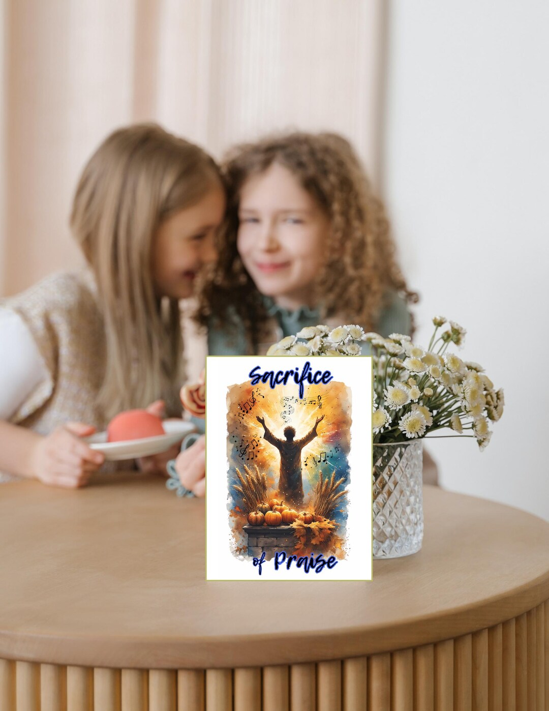 Sacrifice of Praise Thanksgiving Card: Harvest Blessing, Christian ...