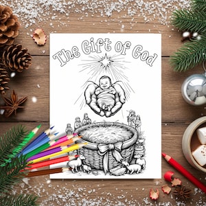Christmas Coloring Pages Bundle Printable | 6 Christian Coloring Sheets ...