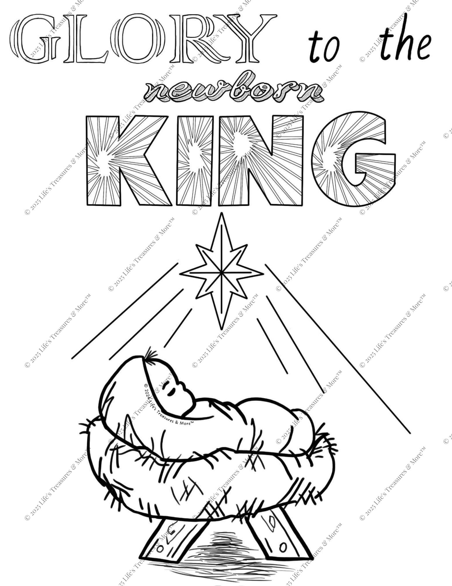 Christmas Coloring Pages Bundle Printable | 6 Christian Coloring Sheets ...