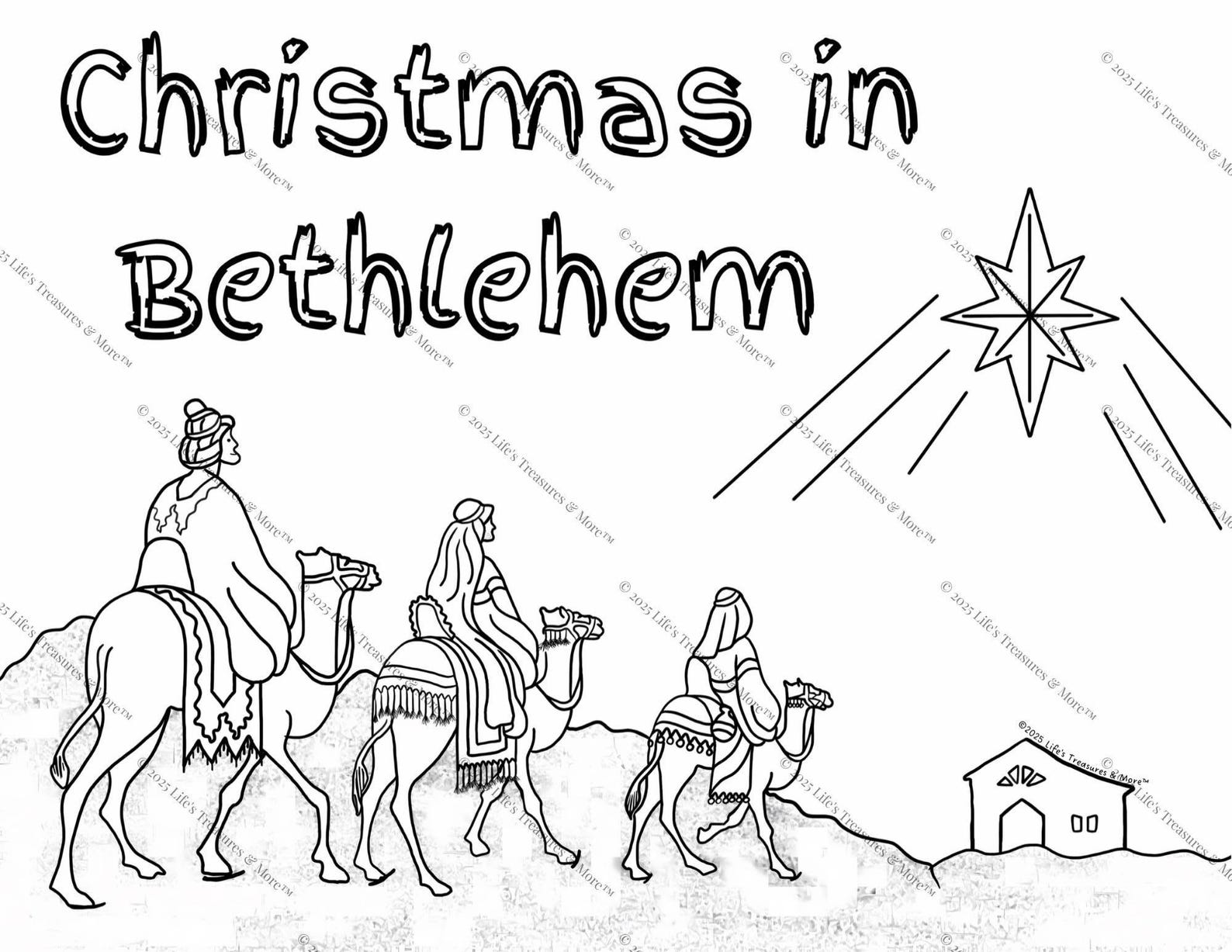 Christmas Coloring Pages Bundle Printable | 6 Christian Coloring Sheets ...