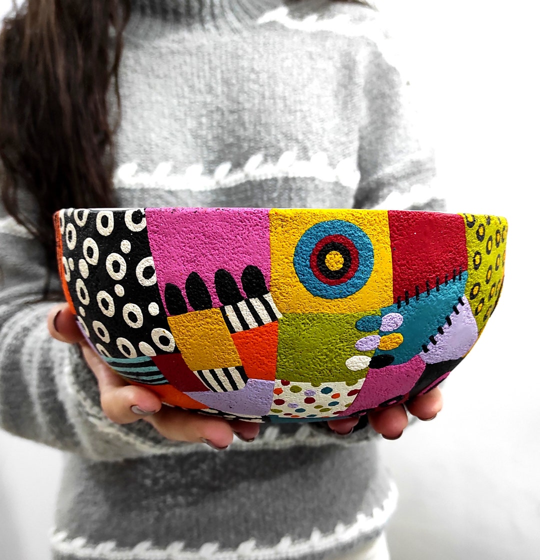 Extra Large Colorful and Unique Serving Salad and Fruits Bowl - Etsy