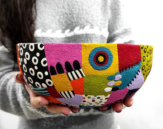 Extra Large Colorful and Unique Serving Salad and Fruits Bowl - Etsy