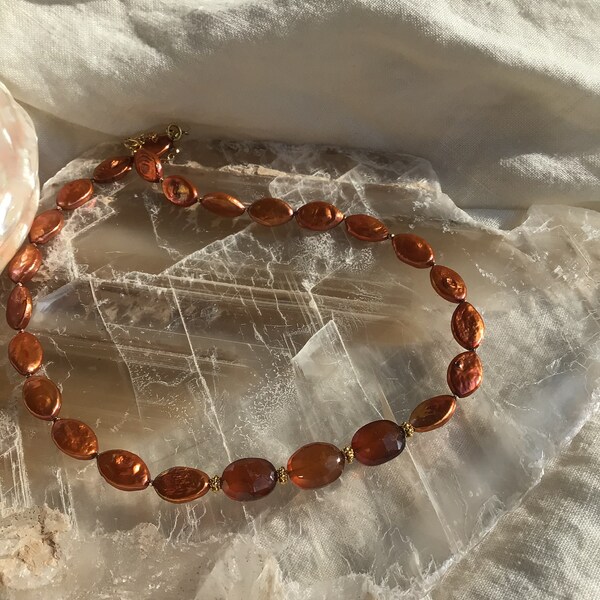 Rust Color Necklace - Etsy