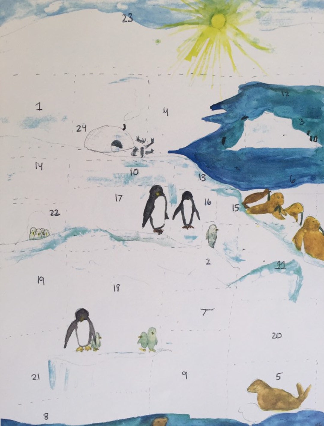 Penguin Advent Calendar With Descriptions. - Etsy