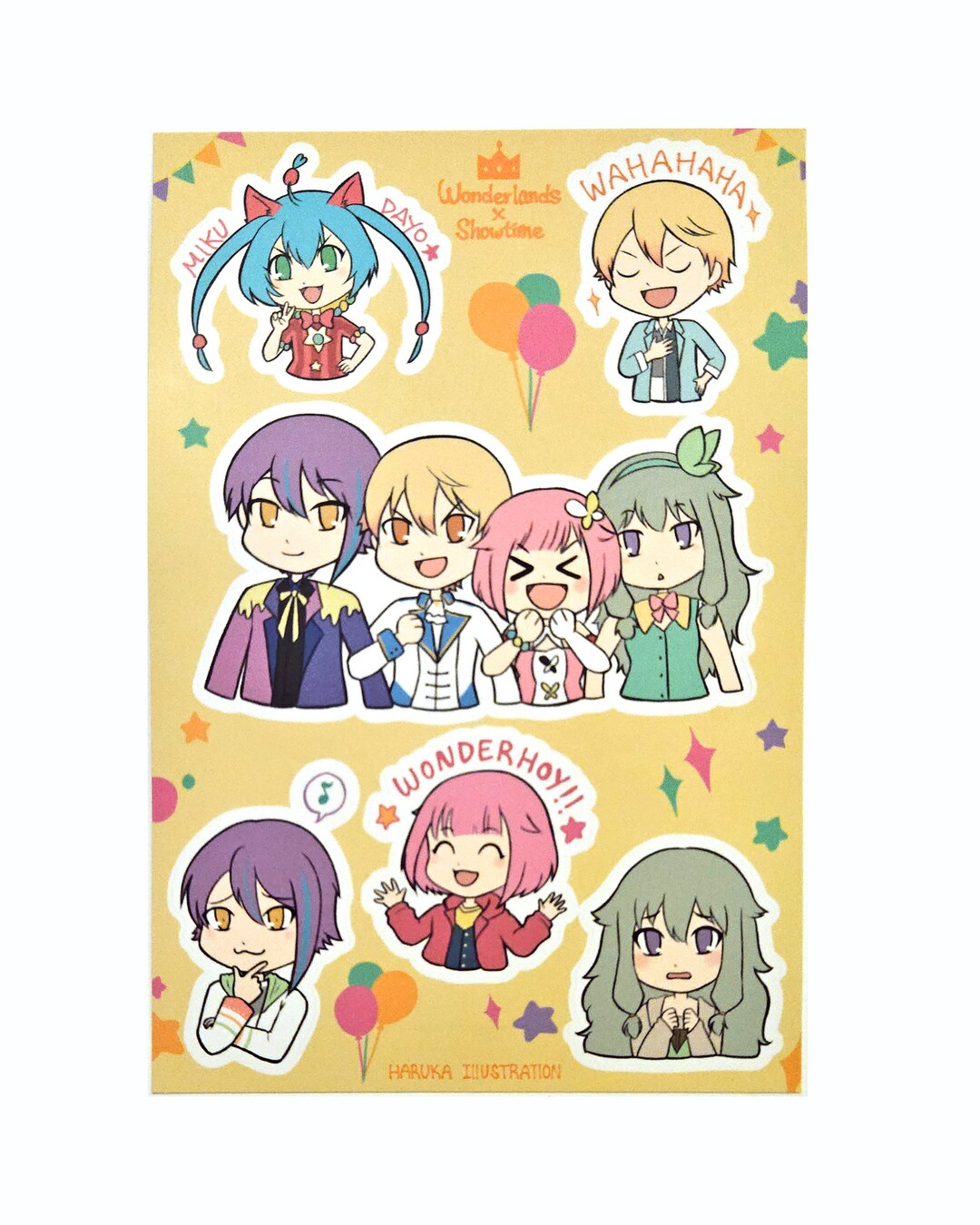 Project Sekai Sticker Sheet Wonderlands Showtime Vivid Bad Squad - Etsy