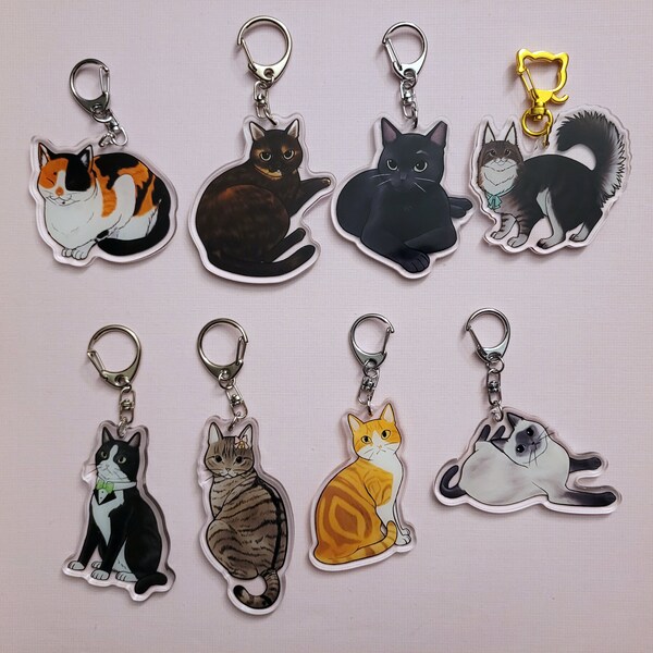 Calico Cat Keychain - Etsy