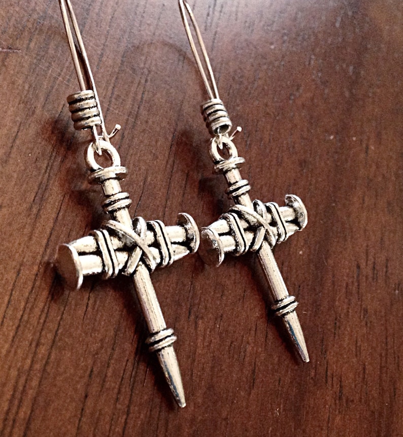 Earrings Christian Earrings Cross Earrings Bridesmaids | Etsy