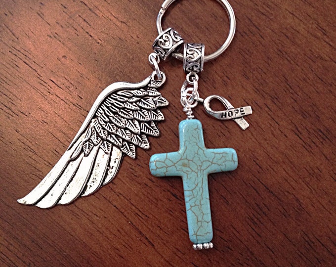 Christian Keychain, Keychain, Cancer Awareness Keychain, Cowgirl ...