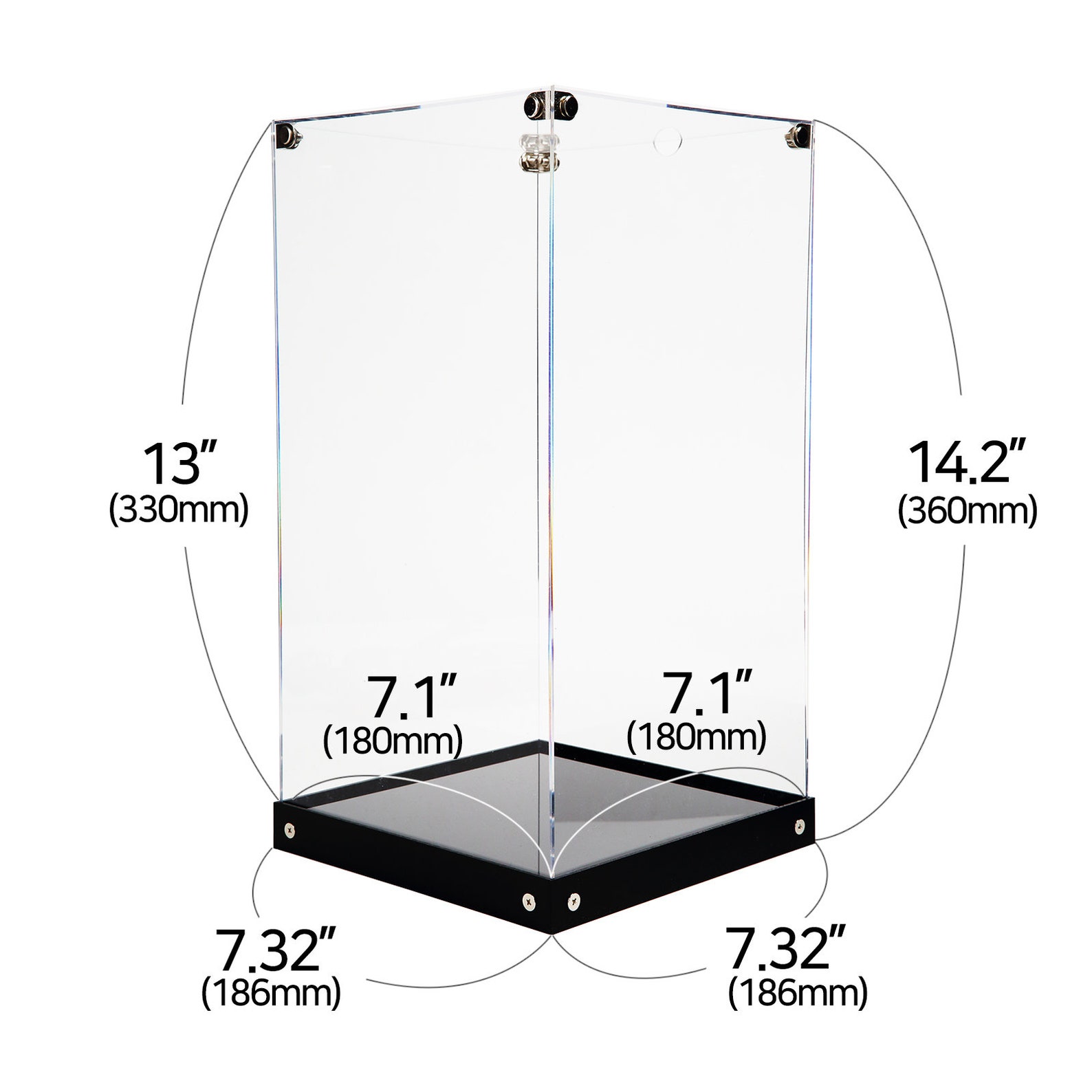 Figure Display Case High Quality Transparent Plexiglass for 12/ 16 ...