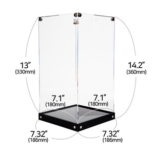 Figure Display Case High Quality Transparent Plexiglass for 12"/ 16 ...