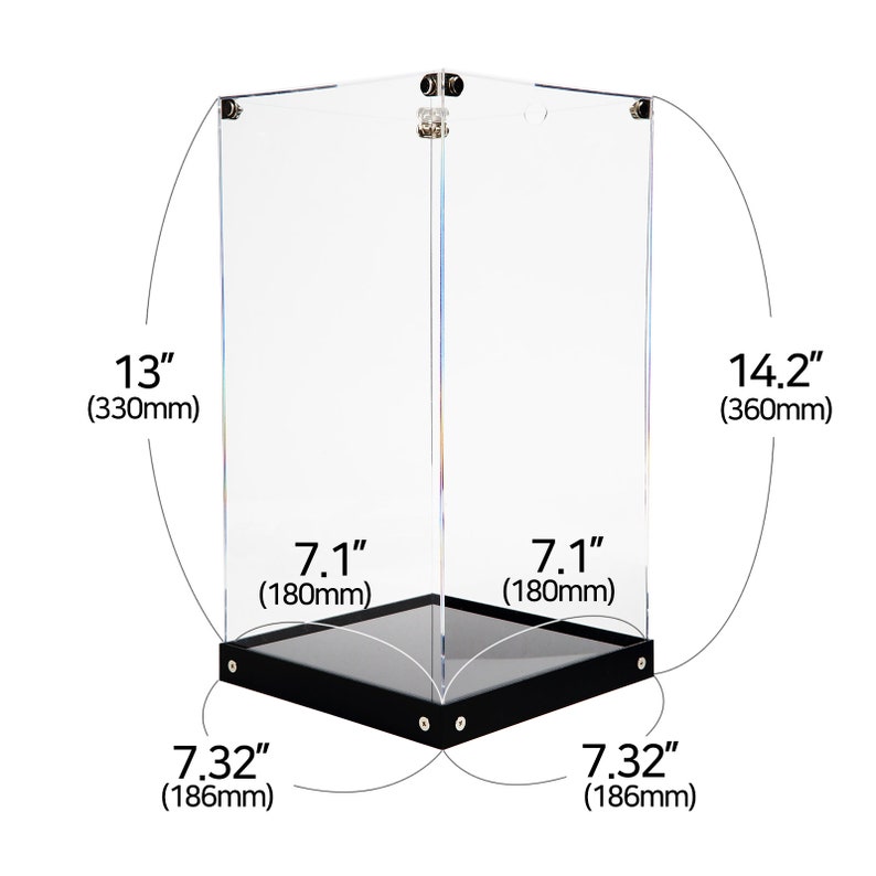 Figure Display Case High Quality Transparent Plexiglass for - Etsy