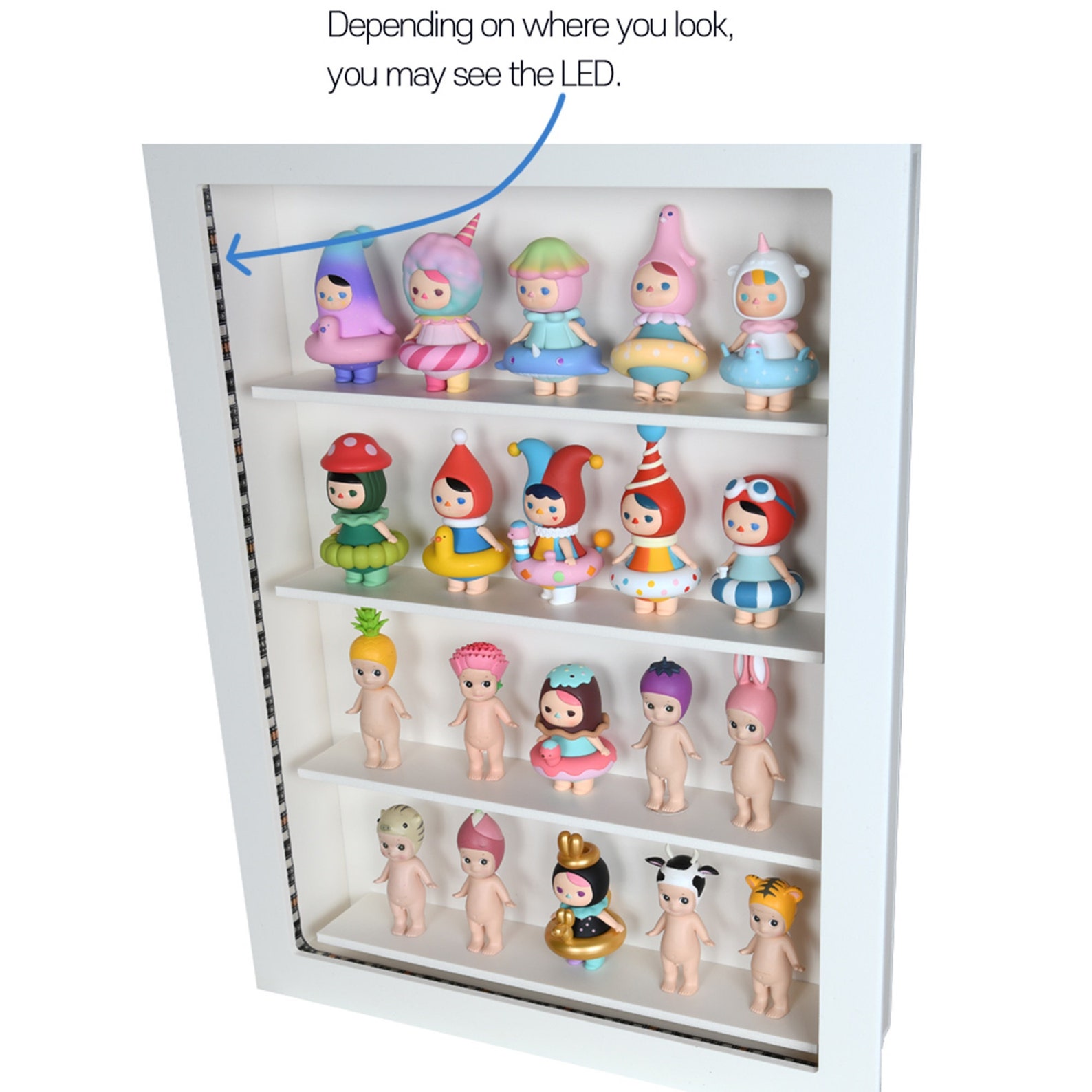 LED Figure Display Case Wall Hanging Mount Shelf Transparent - Etsy