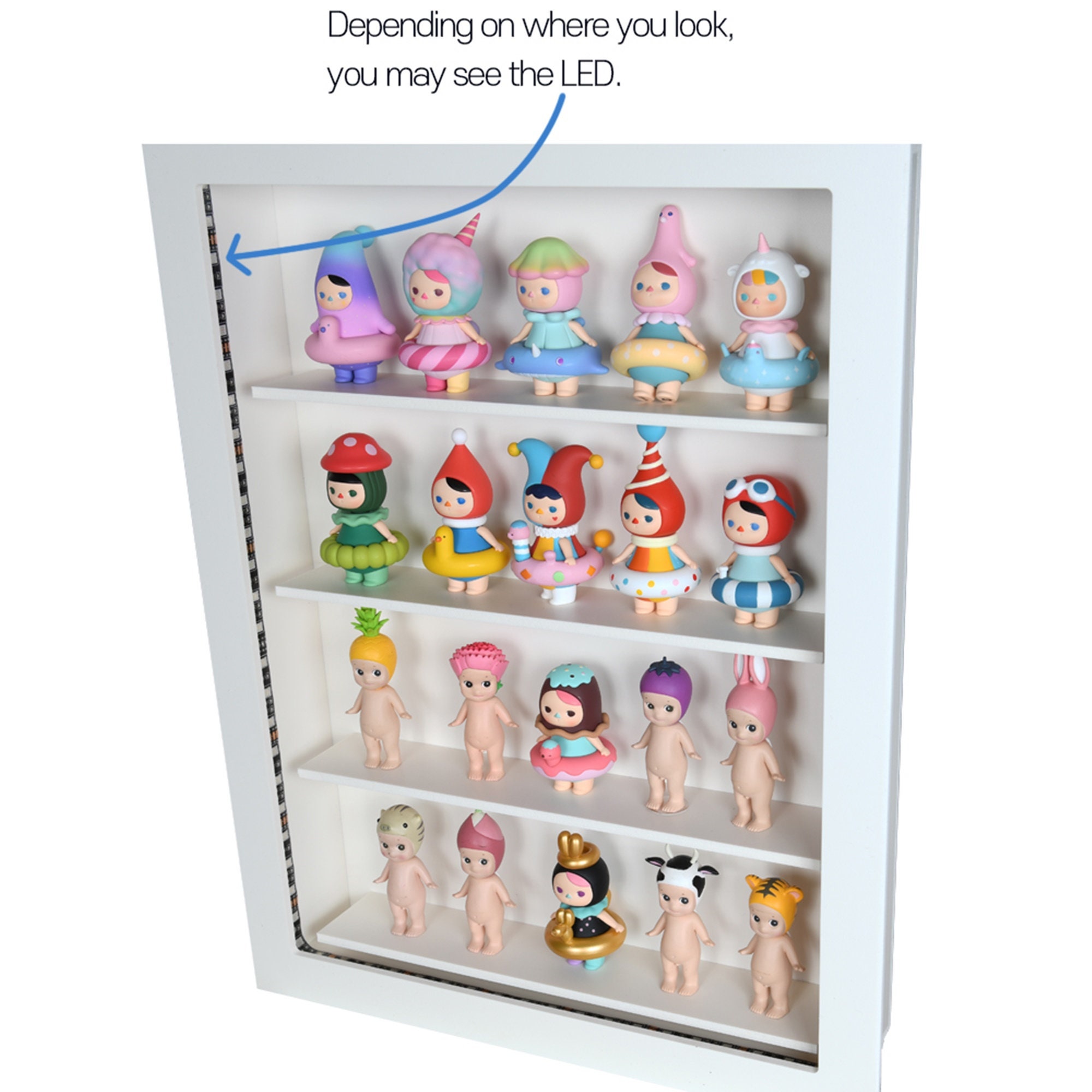 LED Figure Display Case Wall Hanging Mount Shelf Transparent - Etsy