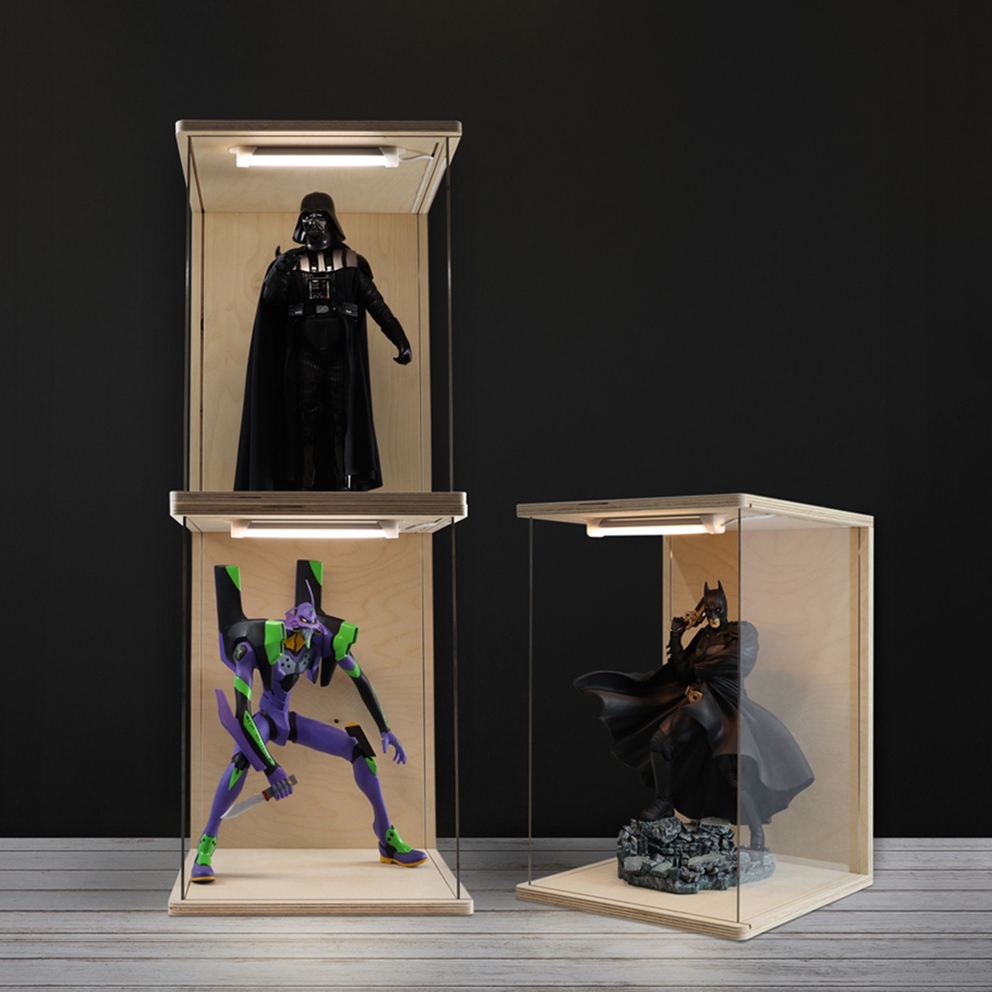 LED Figure Display Case DIY Wood USB Standing Stack - Etsy Canada