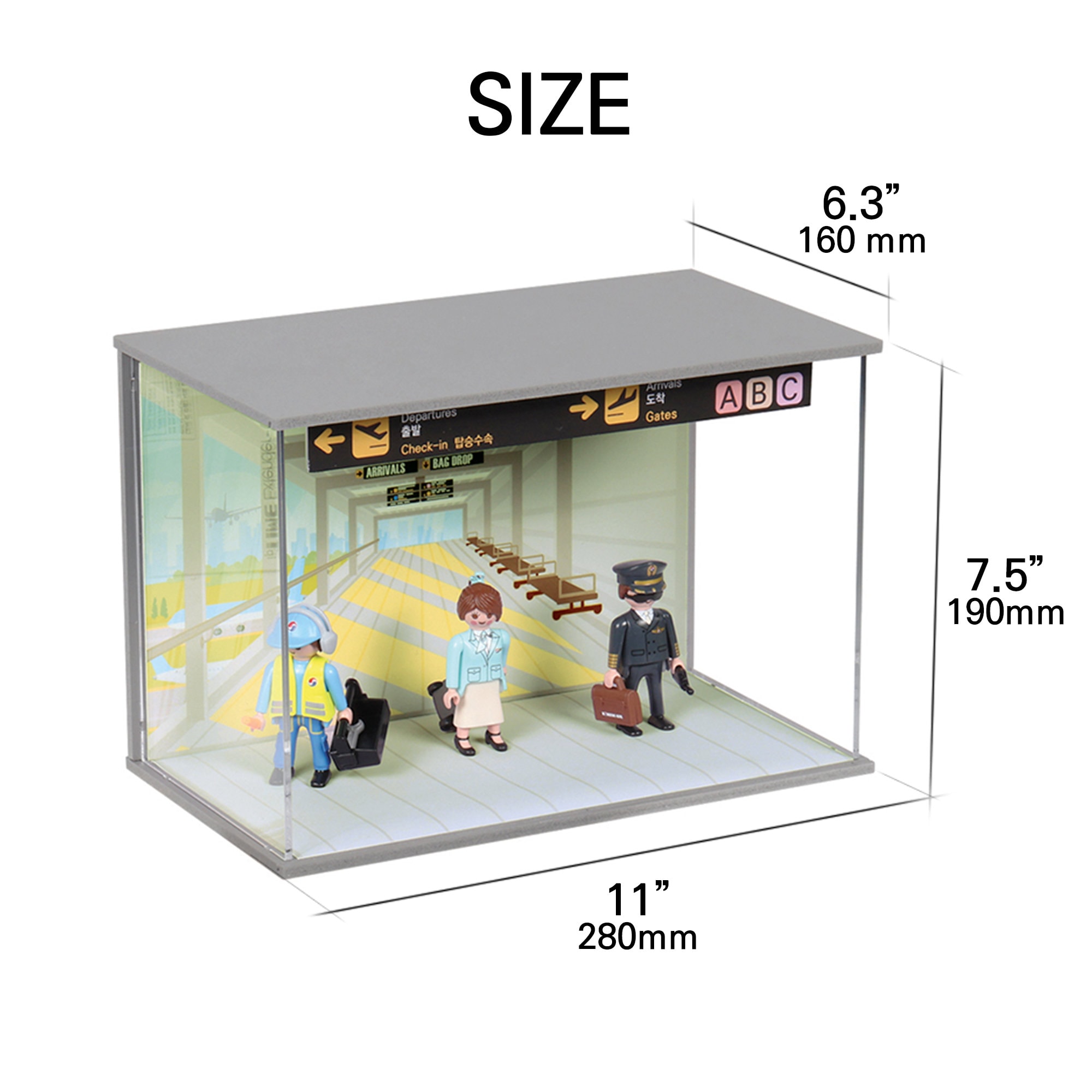 LED Figure Display Case Set for 6 Inch Mini Figures, Bearbrick ...