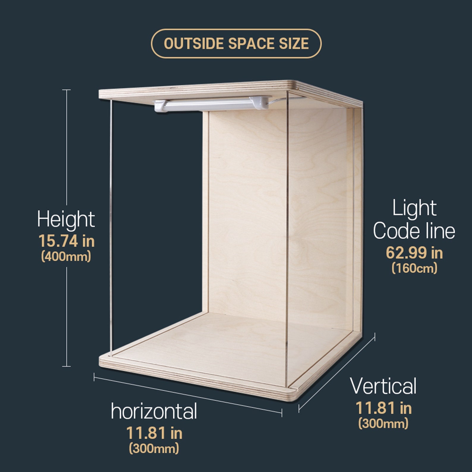 LED Figure Display Case DIY Wood USB Standing Stack Type_plexiglass ...