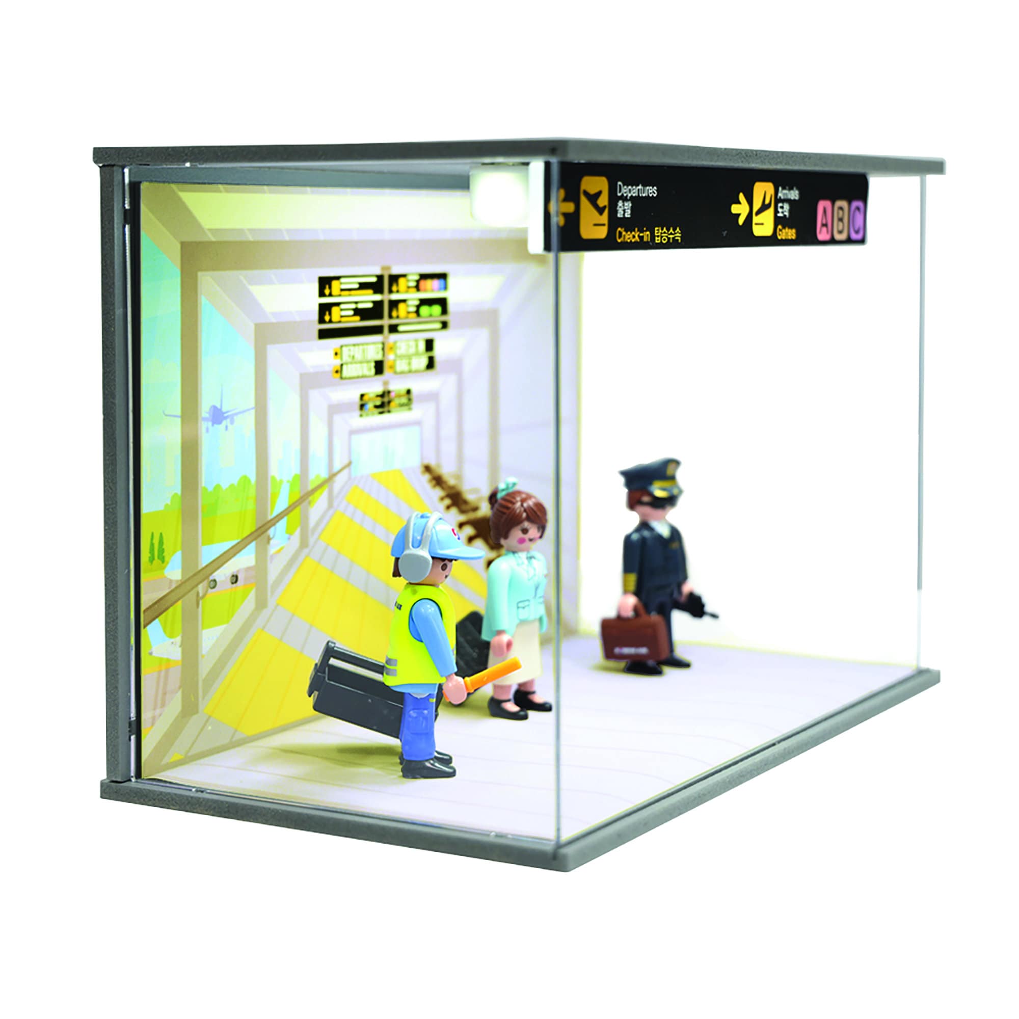 LED Figure Display Case Set for 6 Inch Mini Figures, Bearbrick ...