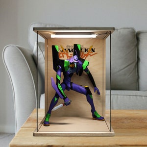 LED Figure Display Case DIY Wood USB Standing Stack Type_plexiglass ...