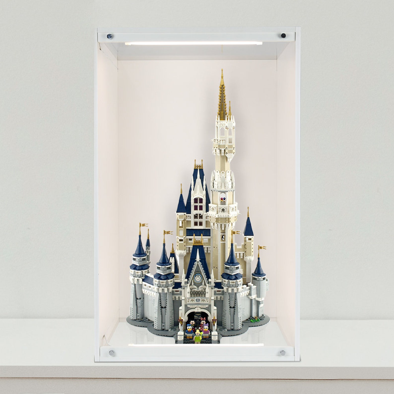 LED Figure Display Case 3 Colors Sliding Transparent Door | Etsy