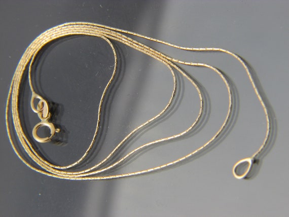 Real 10k Gold 0.8mm Cardano Chain Necklace Chain | Etsy