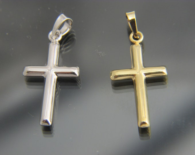 SOLID 10k Gold Rope Chain With Cross Pendant Necklace Chain - Etsy