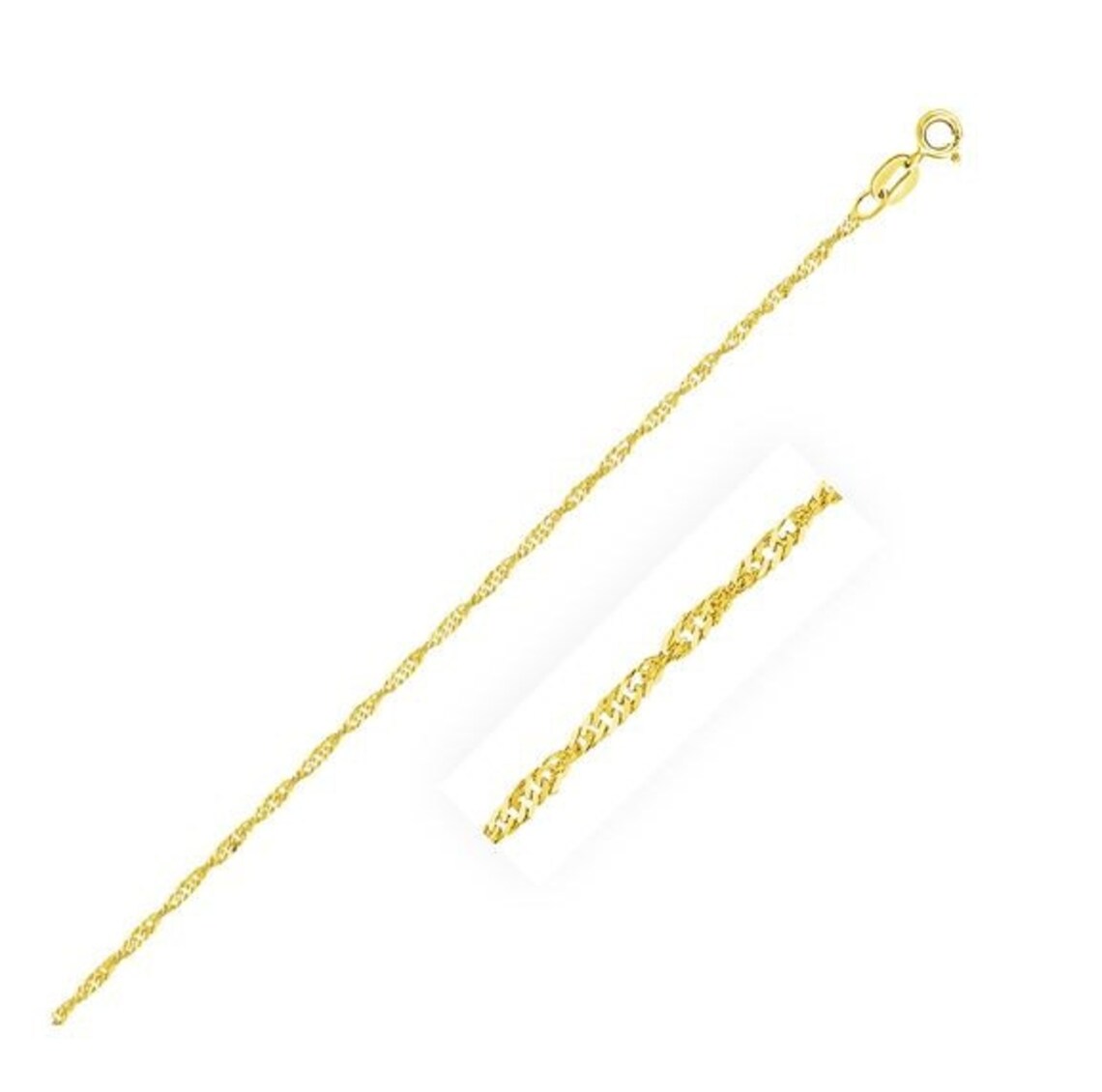 14kt Yellow Gold Rope Link Chain Necklace Pendant Chain - Etsy