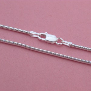 Real Sterling Silver Snake Chain Solid 925 Silver Necklaces 1mm 1.8mm ...