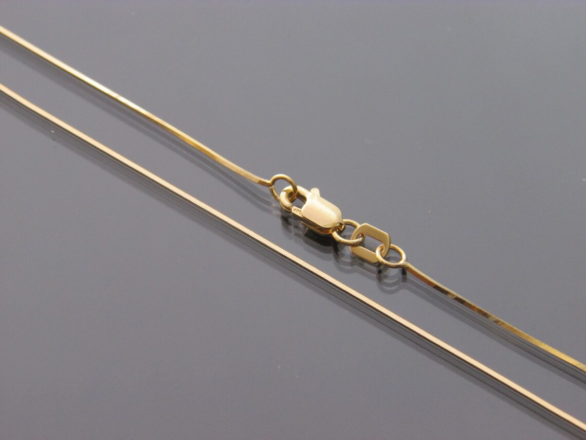 14kt Yellow Gold Square Snake Chain Necklace Chain - Etsy