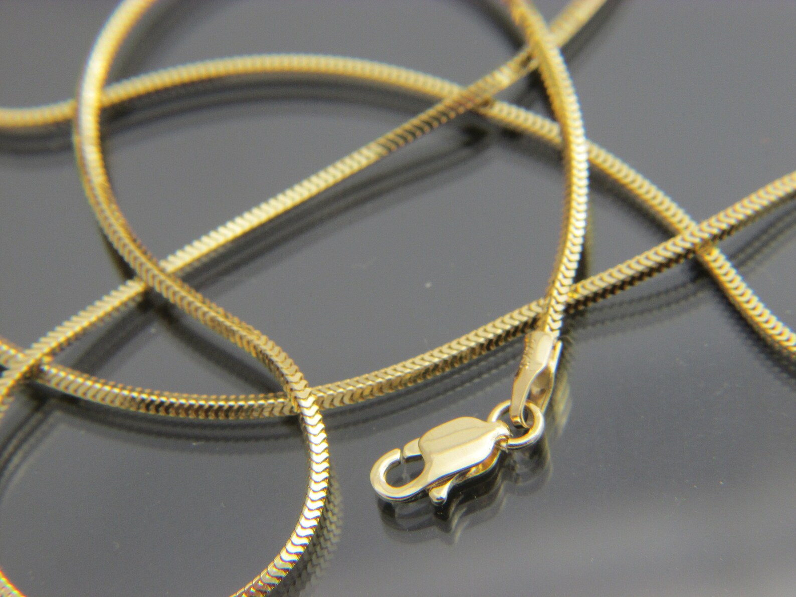 14kt Yellow Gold Square Snake Chain Necklace Chain | Etsy