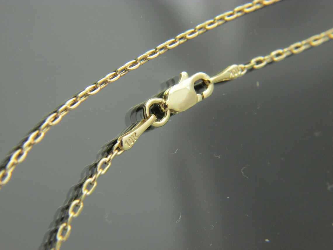 Real 10k Gold 1.5mm Trace Chain With Lobster Clasp - Etsy