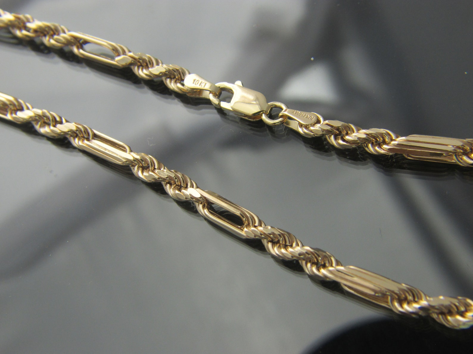 Real 10k Gold Milano Rope Chain Bracelet 4mm in Different - Etsy