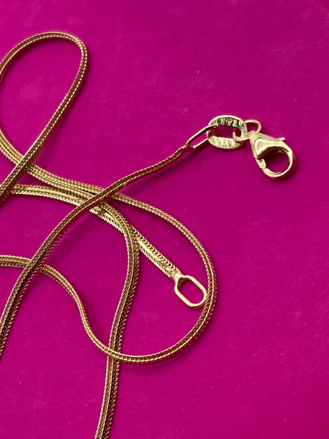 Solid 14k Gold 2mm Foxtail Chain Sturdy Gold Necklace - Etsy