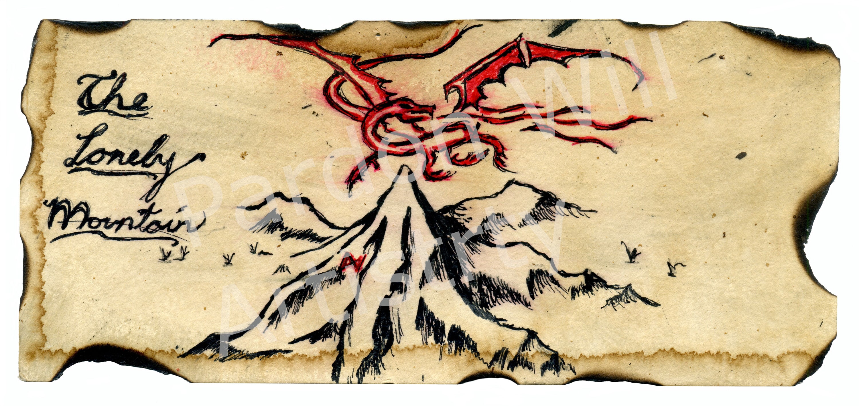 The Hobbit lonely Mountain Antique Journal Style - Etsy