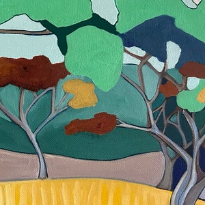 Art Paper Print of a Big Island Hawaii Landscape. Rolling Hills, Kona ...