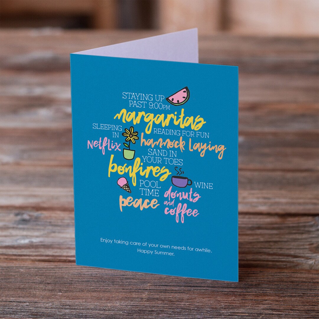 Teacher Appreciation • Thank You Summer • Greeting Card - Etsy