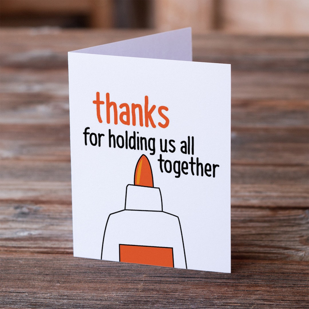 Thank You Greeting Card - Thanks for Holding Us All Together - Etsy