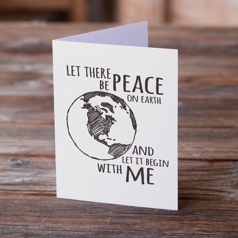 Let There Be Peace on Earth Peace Greeting Card Holiday Card - Etsy Norway