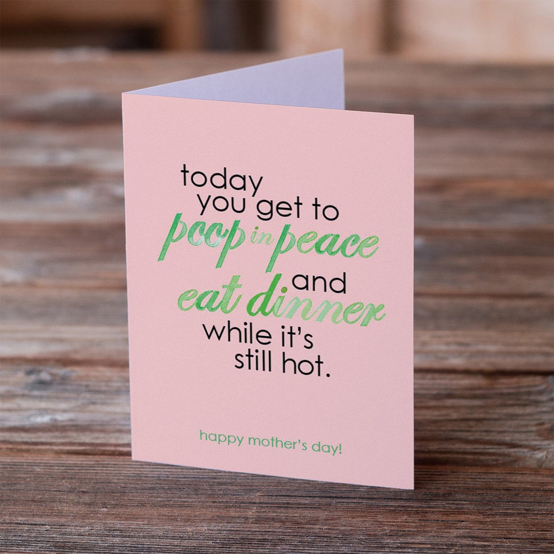 Mother's Day Greeting Card - Poop in Peace - Etsy