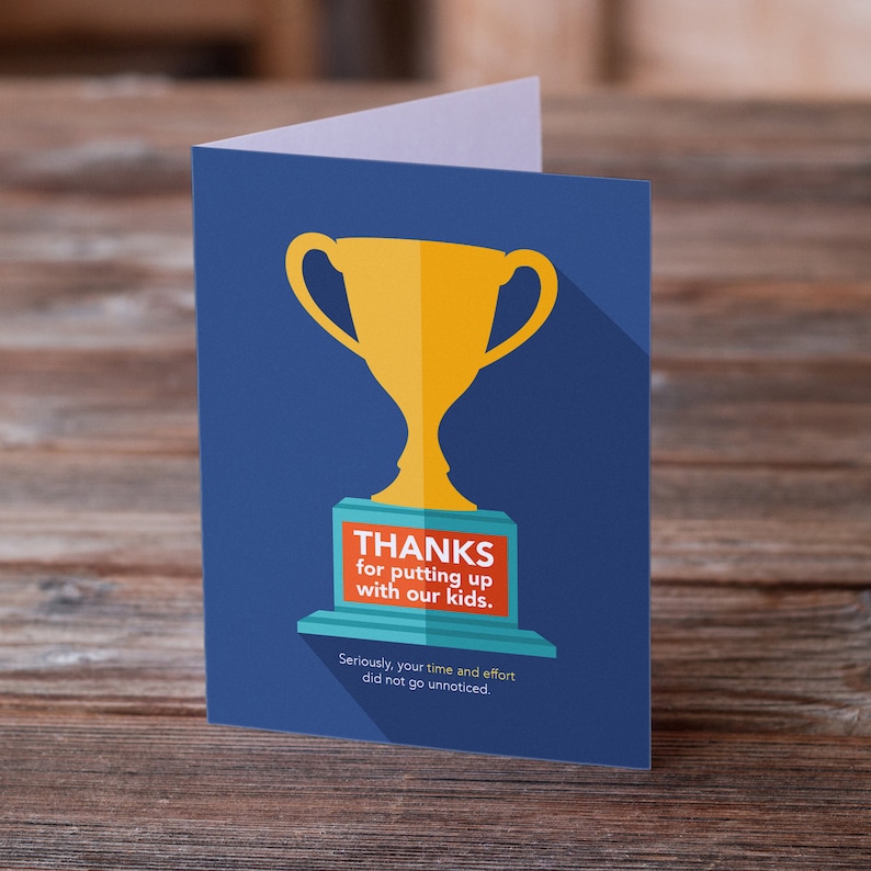 Coach Merci Carte - Carte-cadeau coach - Carte de remerciement de l ...