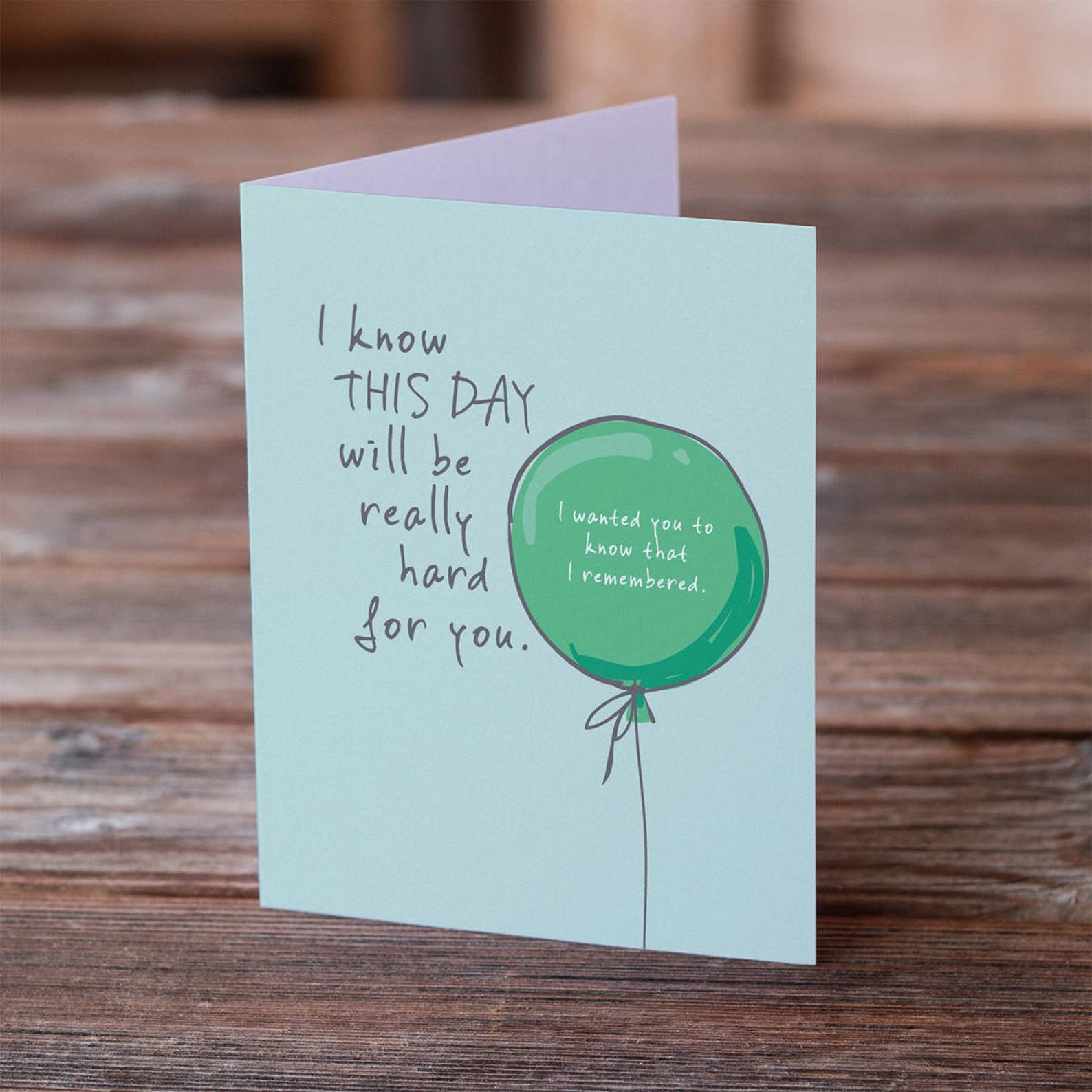 INSTANT DOWNLOAD I Remembered. Support and Sympathy Greeting Card - Etsy