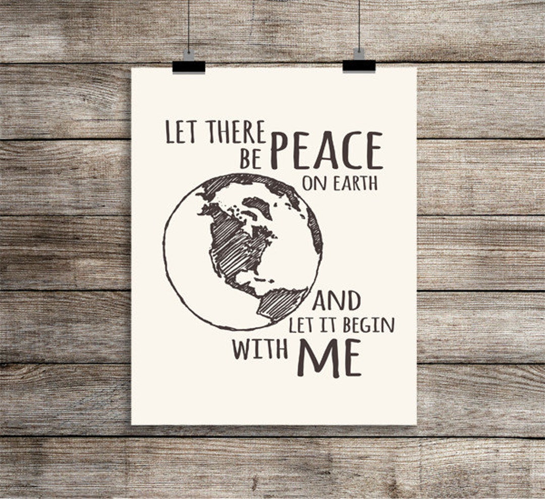 INSTANT DOWNLOAD • let There Be Peace on Earth and Let It Begin With Me ...